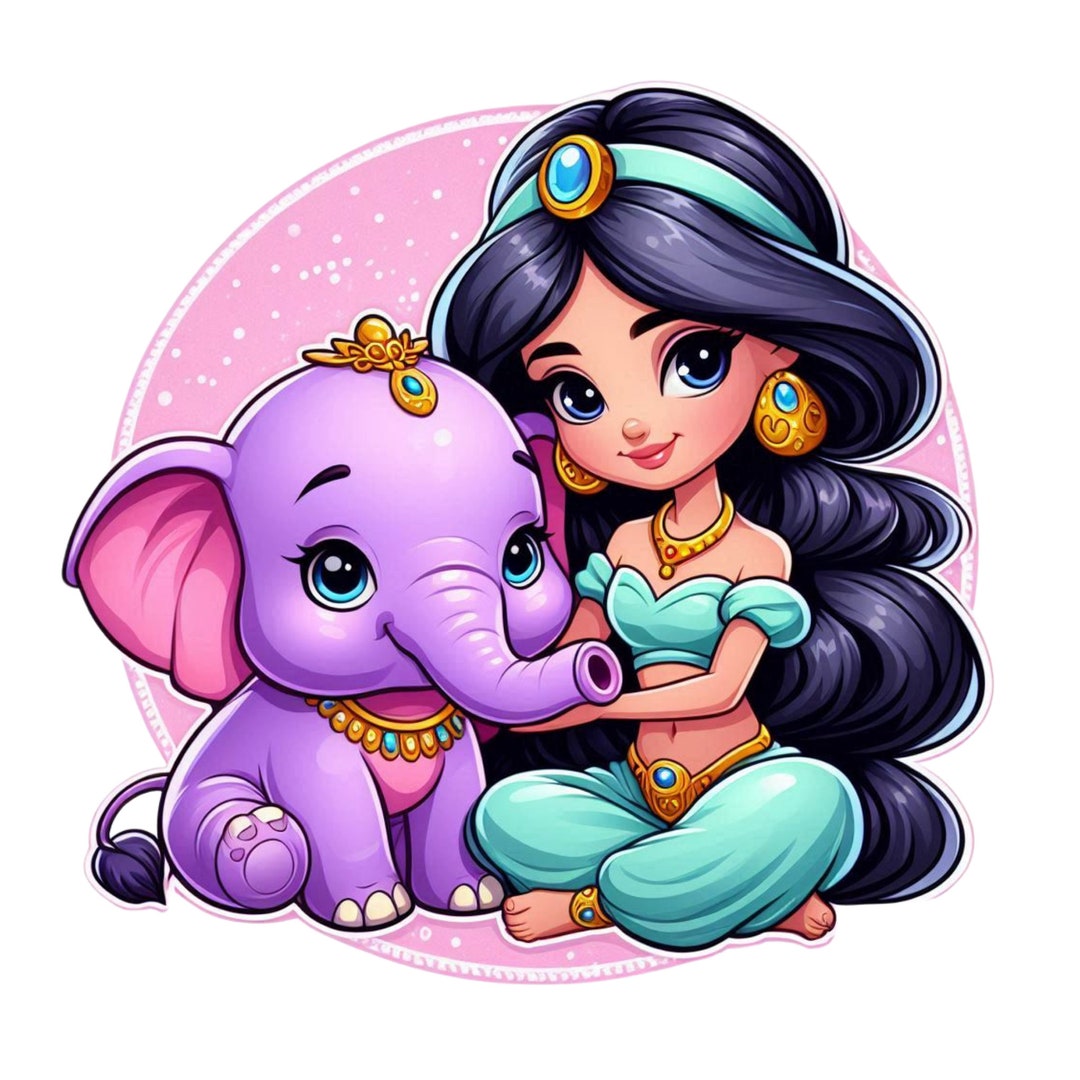 Princess Jasmine Png Clipart, Princess Jasmine and Elephant, Aladdin ...