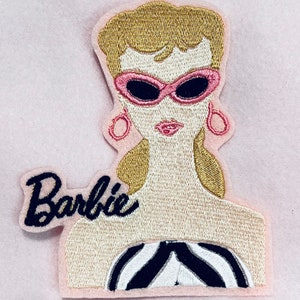 Large Barbie Embroidered Iron on Patch - Etsy