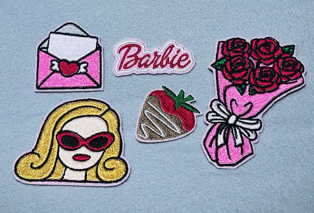 Embroidered Valentines Day Theme Barbie Inspired Iron on Patches ...