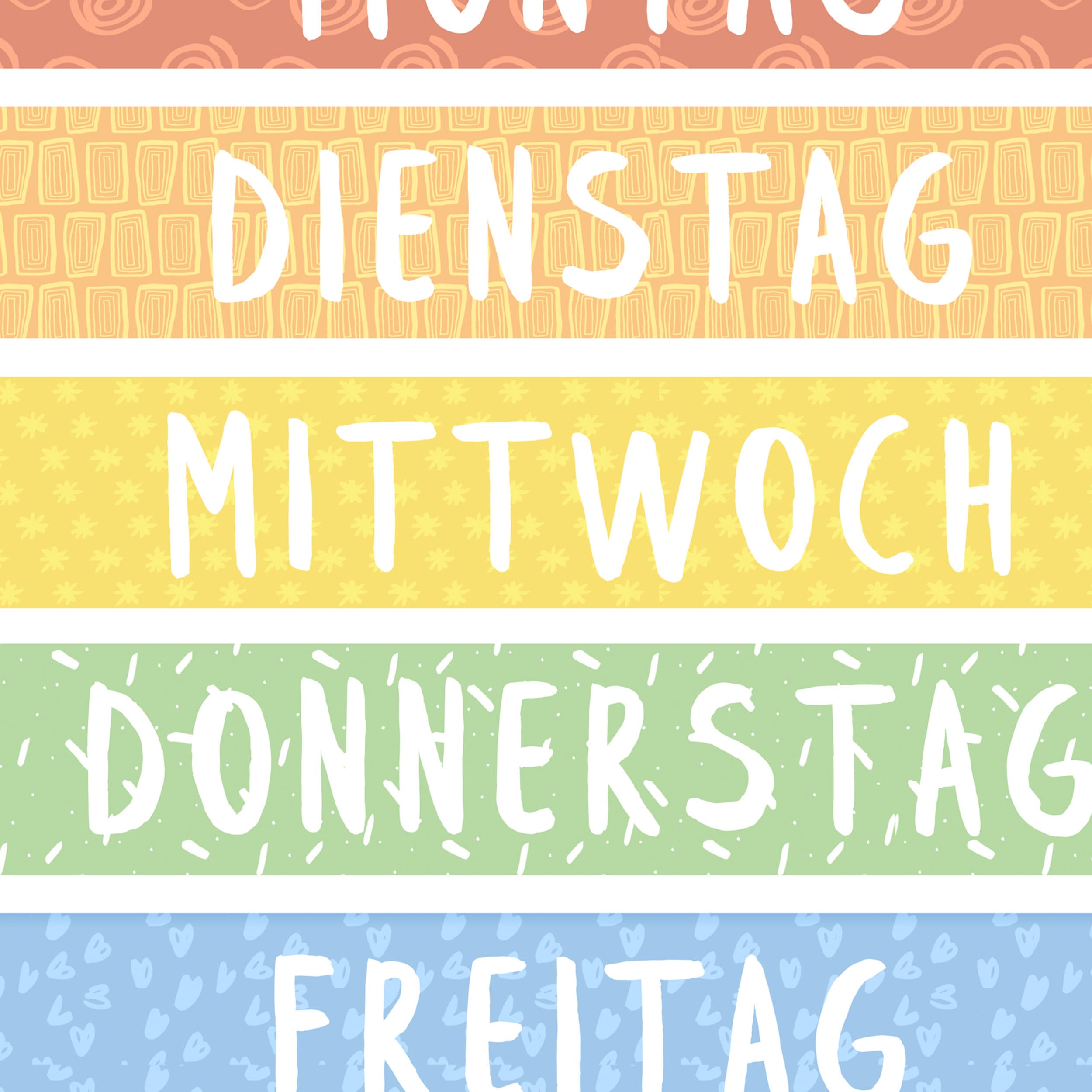 Days of the Week in German Poster for Kids - Etsy Canada