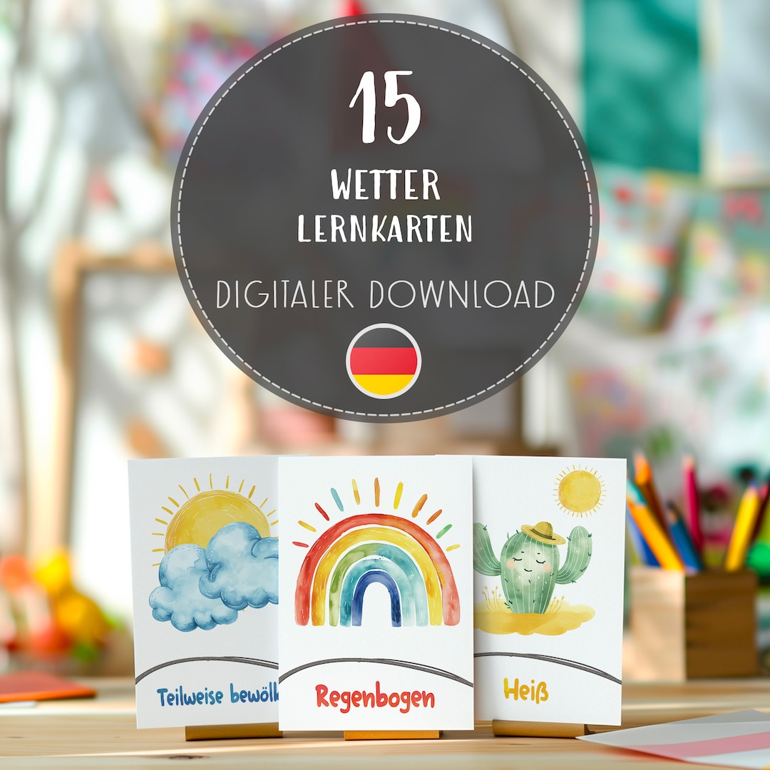 Weather Flashcards for Kids, Printable Weather Learning Cards ...