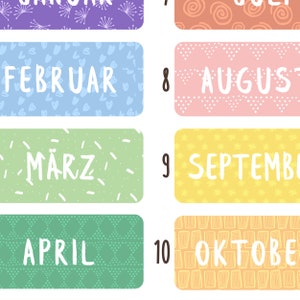 Months of the Year German Poster for Kids Printable - Etsy Australia