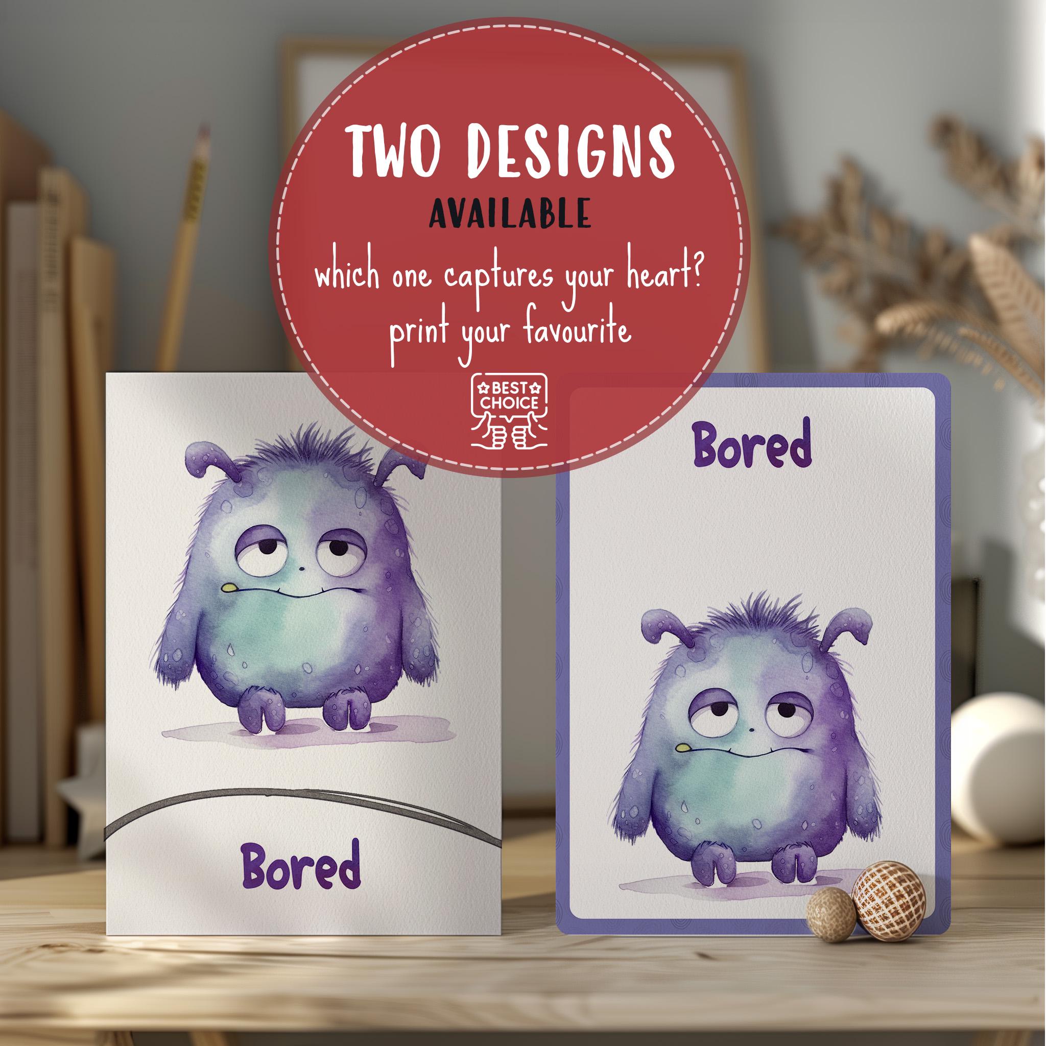 Monster Emotions Flashcards for Kids | Printable Feelings Cards PDF ...