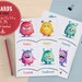 Printable Emotion Flashcards, Watercolor Cute Monsters Cards, Feelings ...