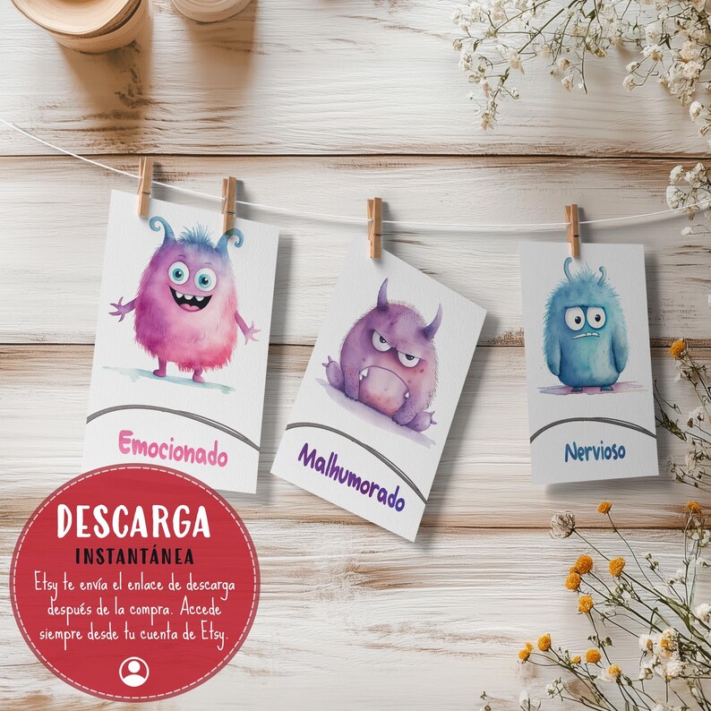 Tarjetas Emociones Niños - Flashcards Sentimientos Español - Material ...