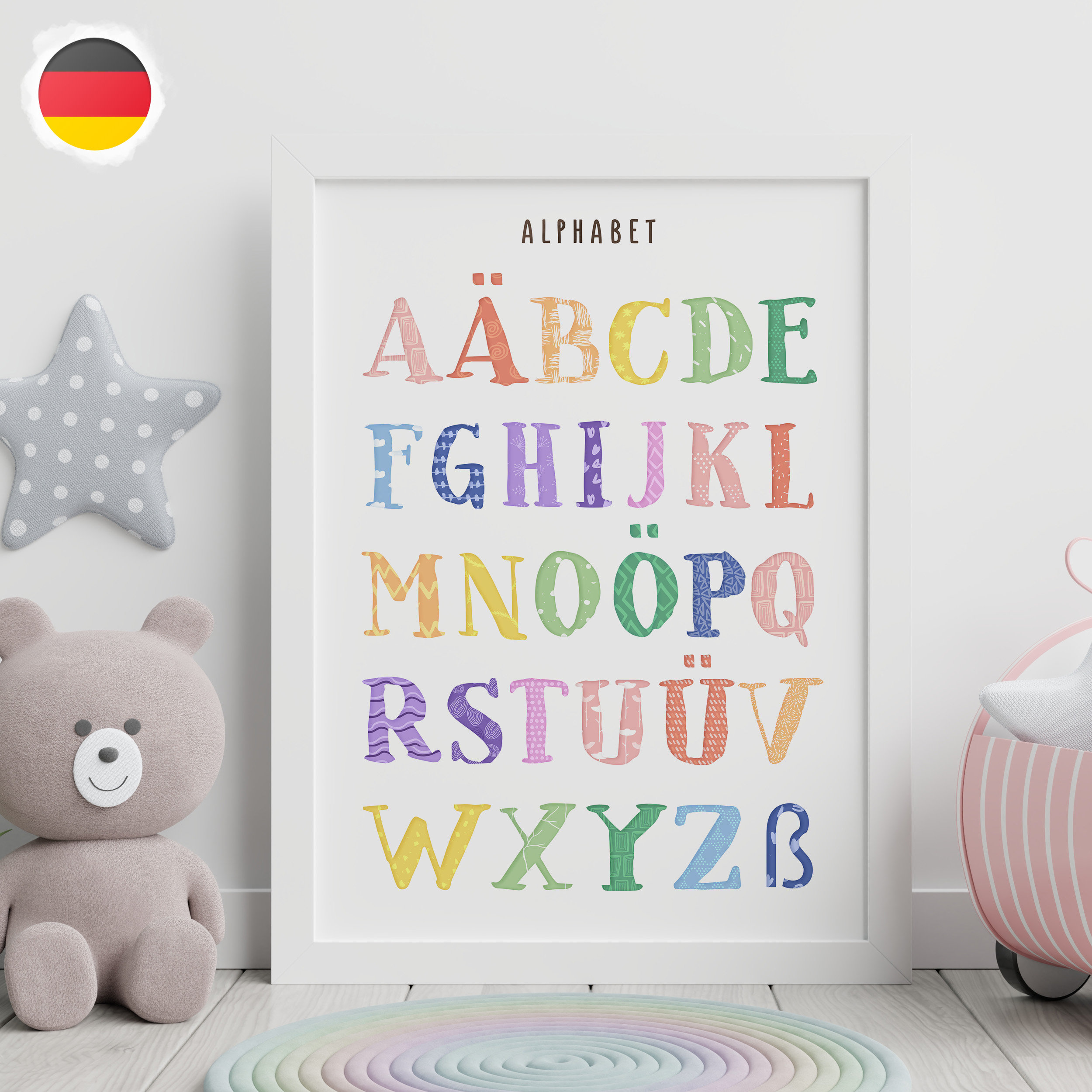 German Alphabet Poster for Kids - Etsy Australia