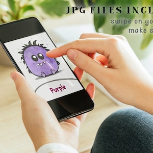 Color Flashcards Kids Monsters | Learn Colors Printable PDF ...