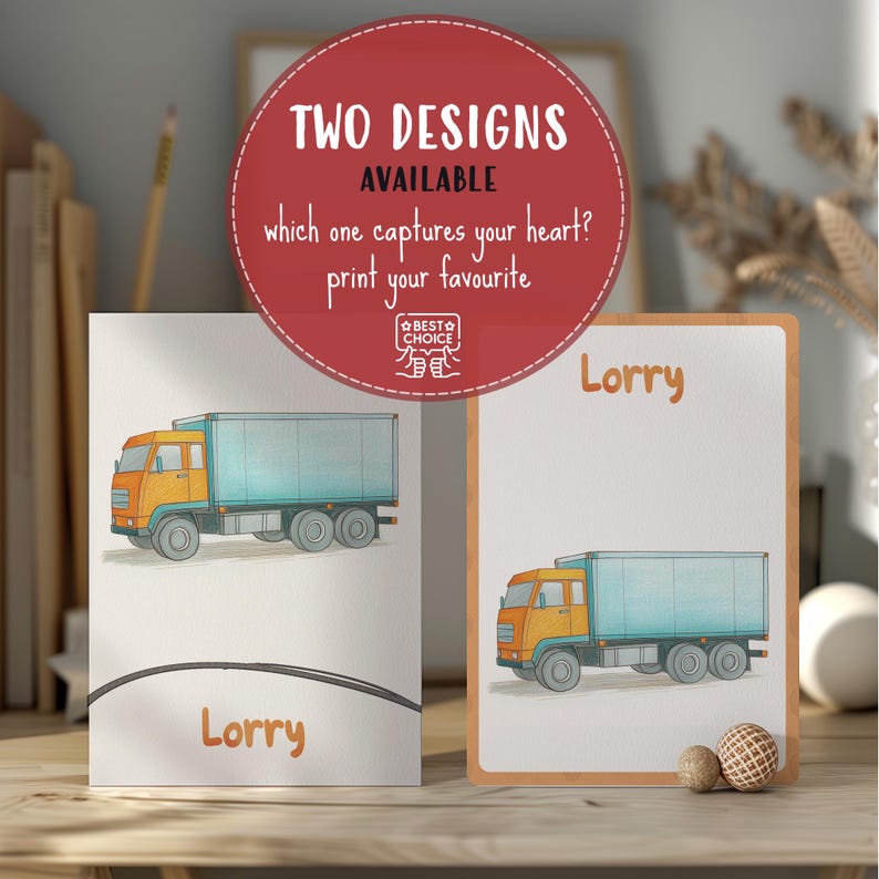 Transport Flashcards Kids | Printable Vehicle Learning Cards PDF | Cars ...