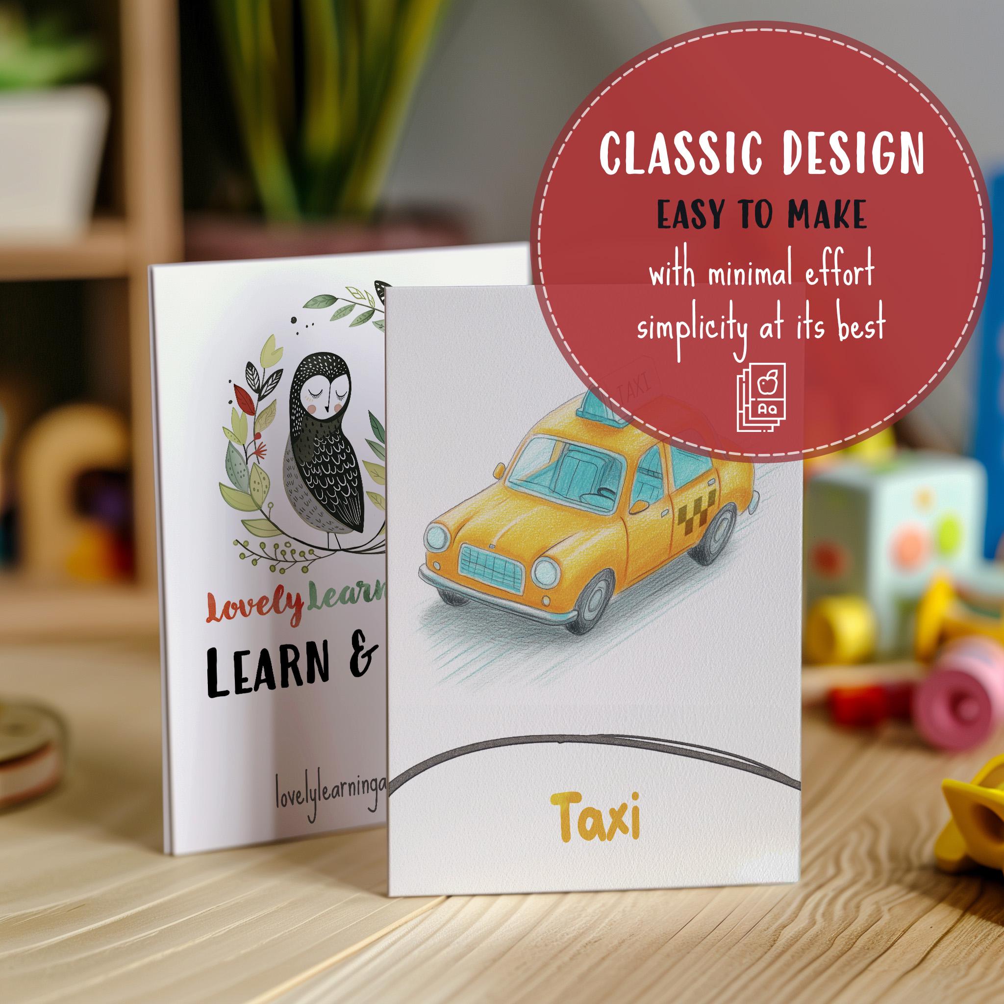 French Transport Flashcards for Kids, Printable Vehicle Learning Cards ...