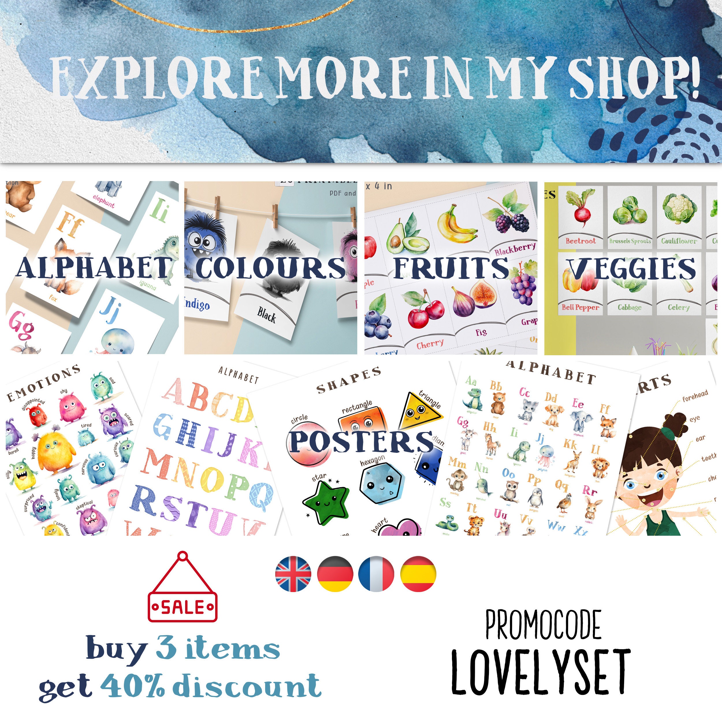 Months of the Year Poster in Spanish Print for Kids Printable - Etsy