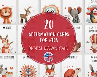 36 Affirmation Cards for Kids, Positive Affirmations Printable | Growth ...