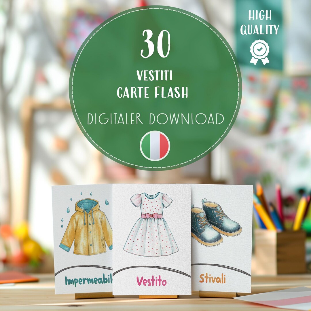 Clothes Flashcards for Kids PDF, Cute Clothing Cards for Learning ...