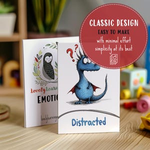 Dragon Emotions Flashcards Kids | English PDF Printable | SEL Learning ...