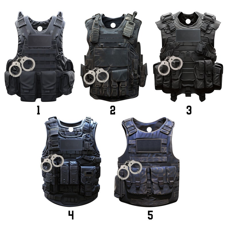 Personalized Police Bulletproof Vest Flat Keychain, Police Keychain ...