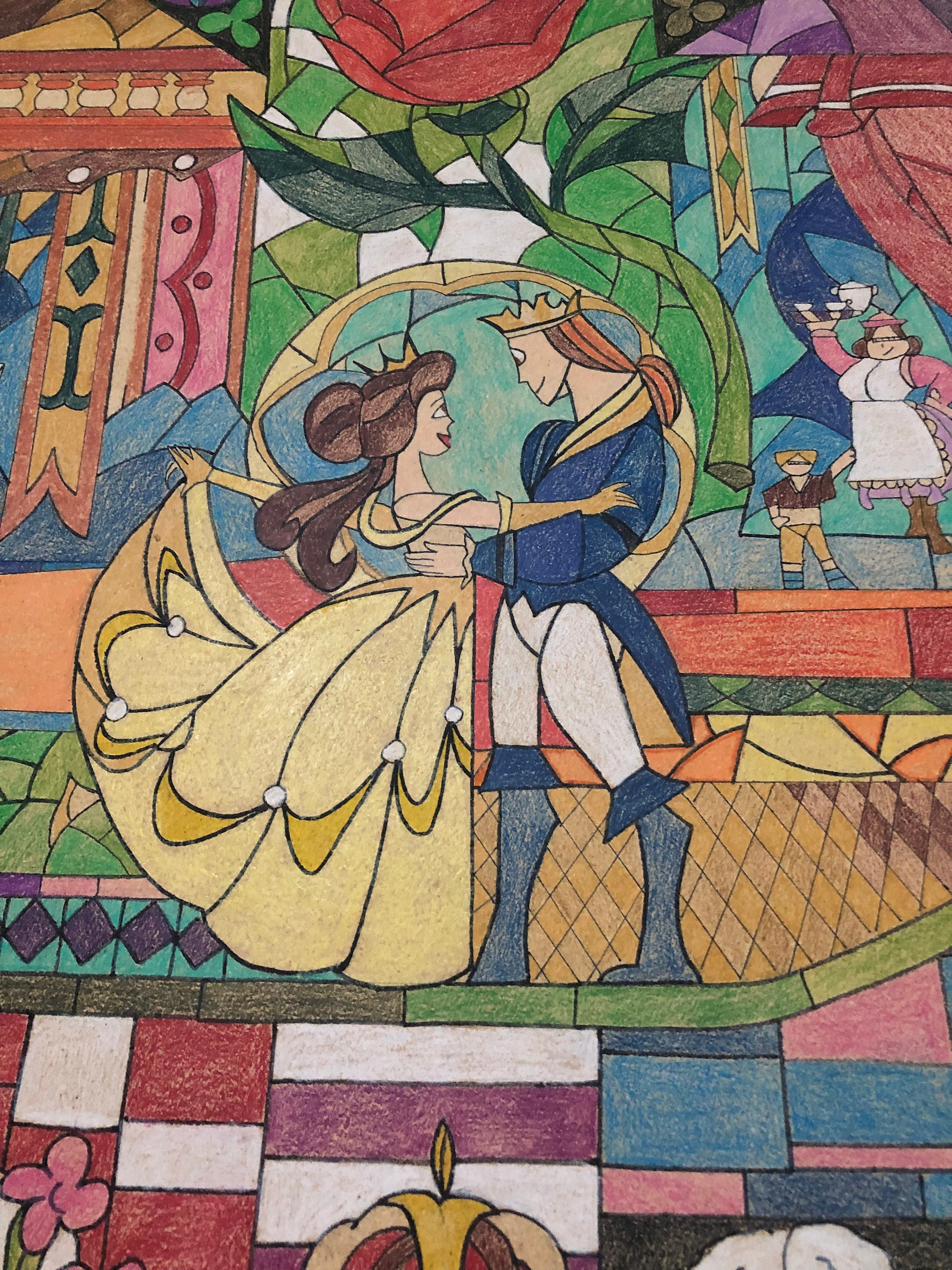 Beauty and the Beast Pencil Drawing Disney - Etsy