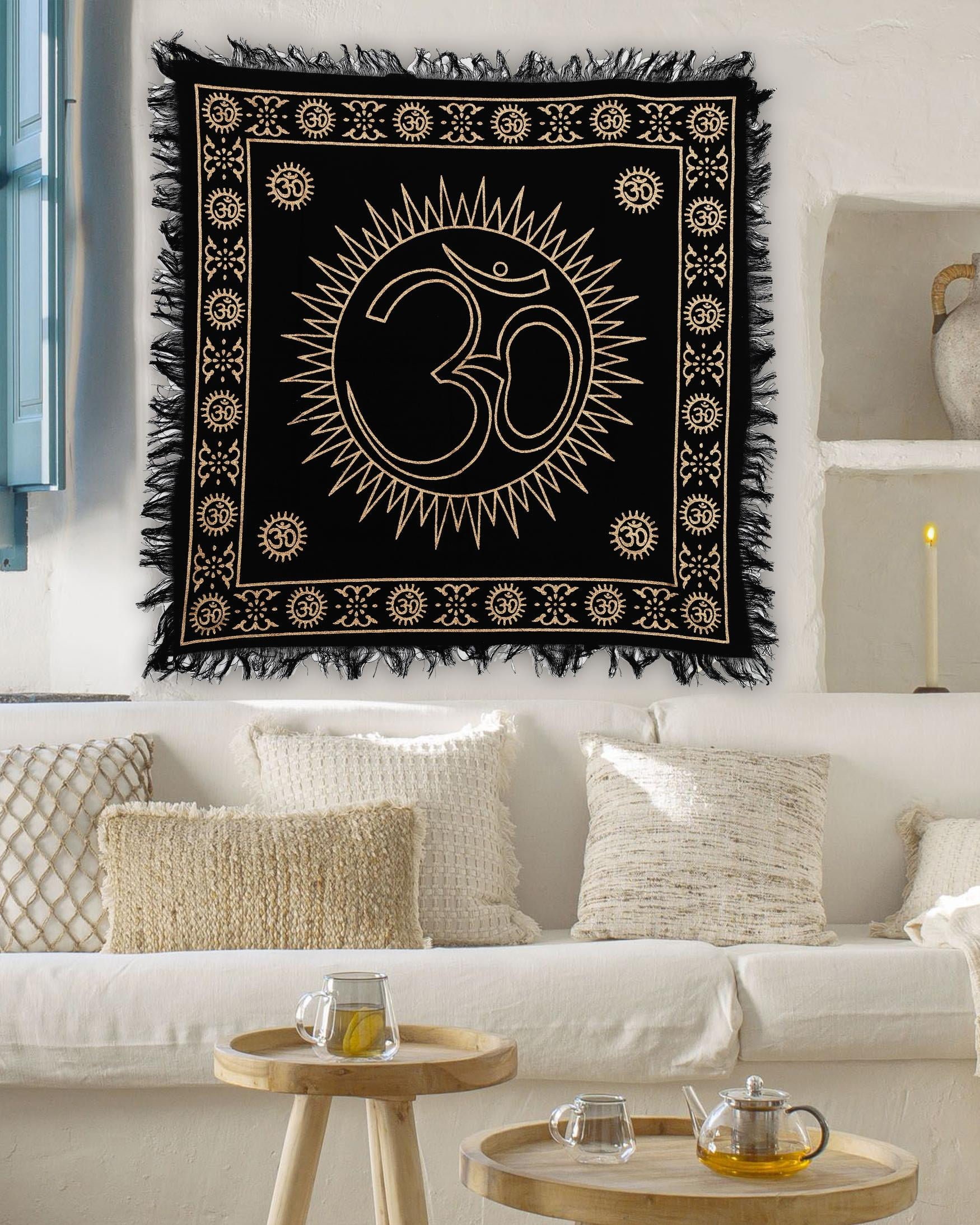 Cotton Om Square Altar Cloth Altar Cloth Alter Witchcraft Witchery 18 ...