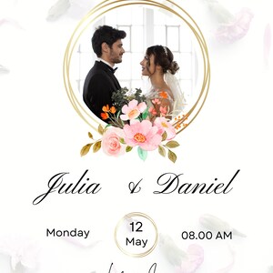 Modern Love Story Wedding Invitation - Celebrate With Us! - Etsy