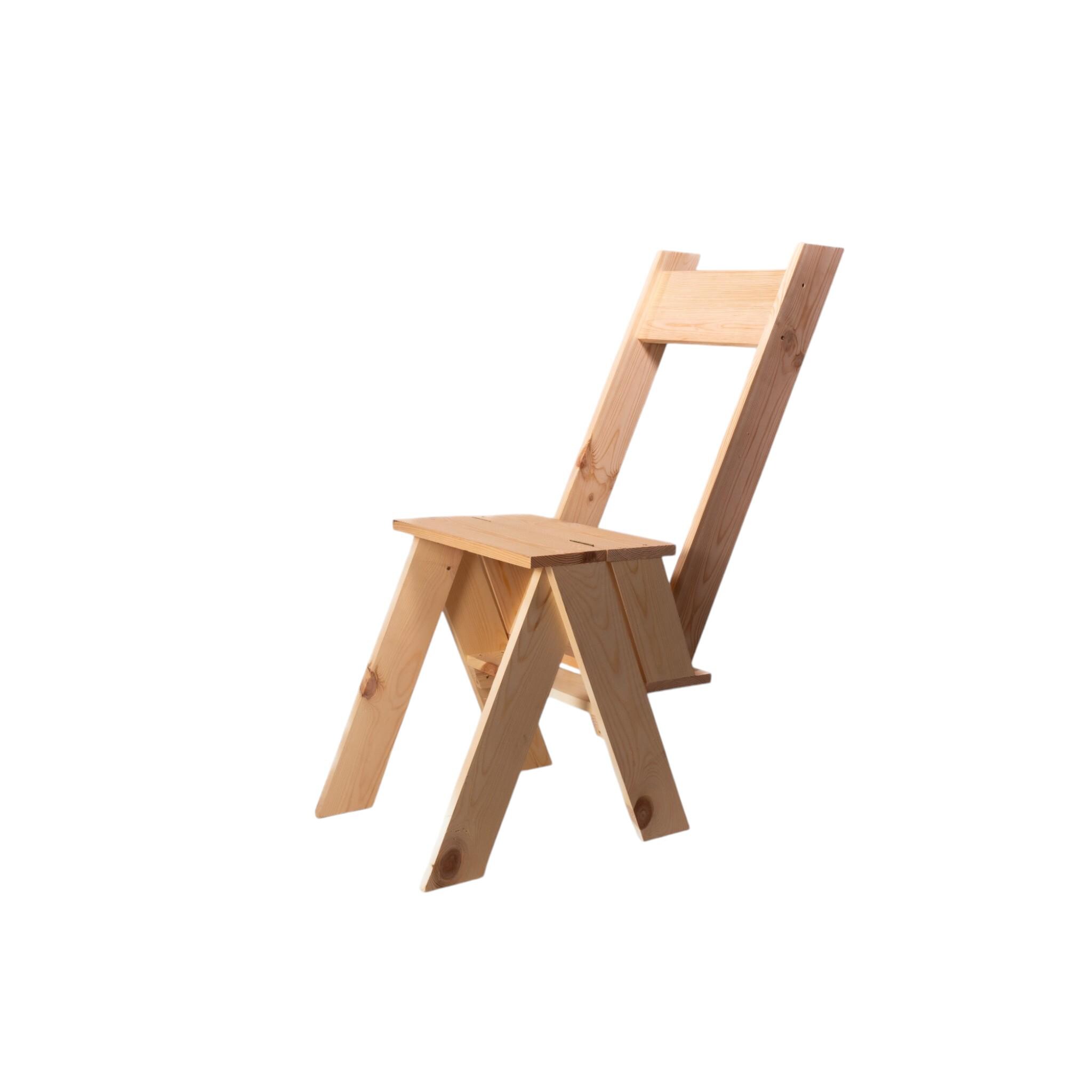 Natural Wood Step Stool for the Home With Rustic Folding Function ...