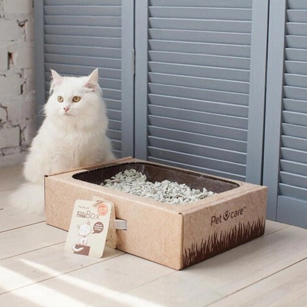 Cat Litter Box Pet Owner Gift Toilet for Cats Kitty Box Travel Toilet ...
