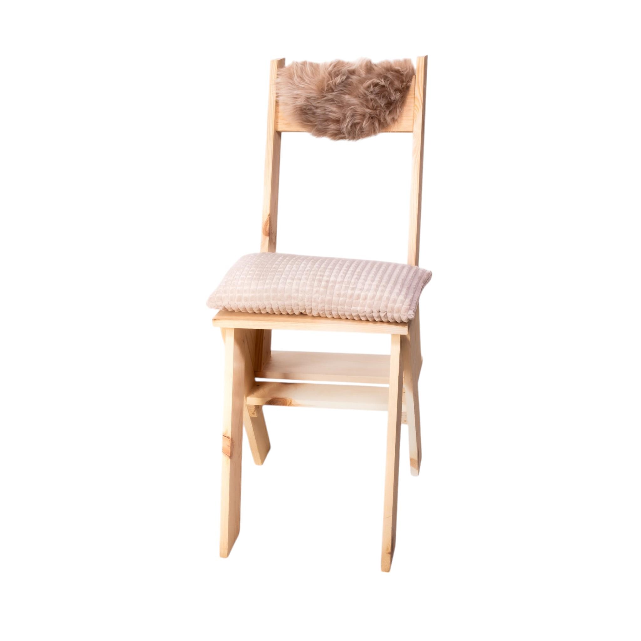 Natural Wood Step Stool for the Home With Rustic Folding Function ...