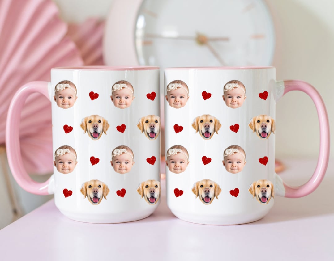 Custom Face Mug, Baby Face Mug Pet's Face Mug Husband's Face Mug Father ...