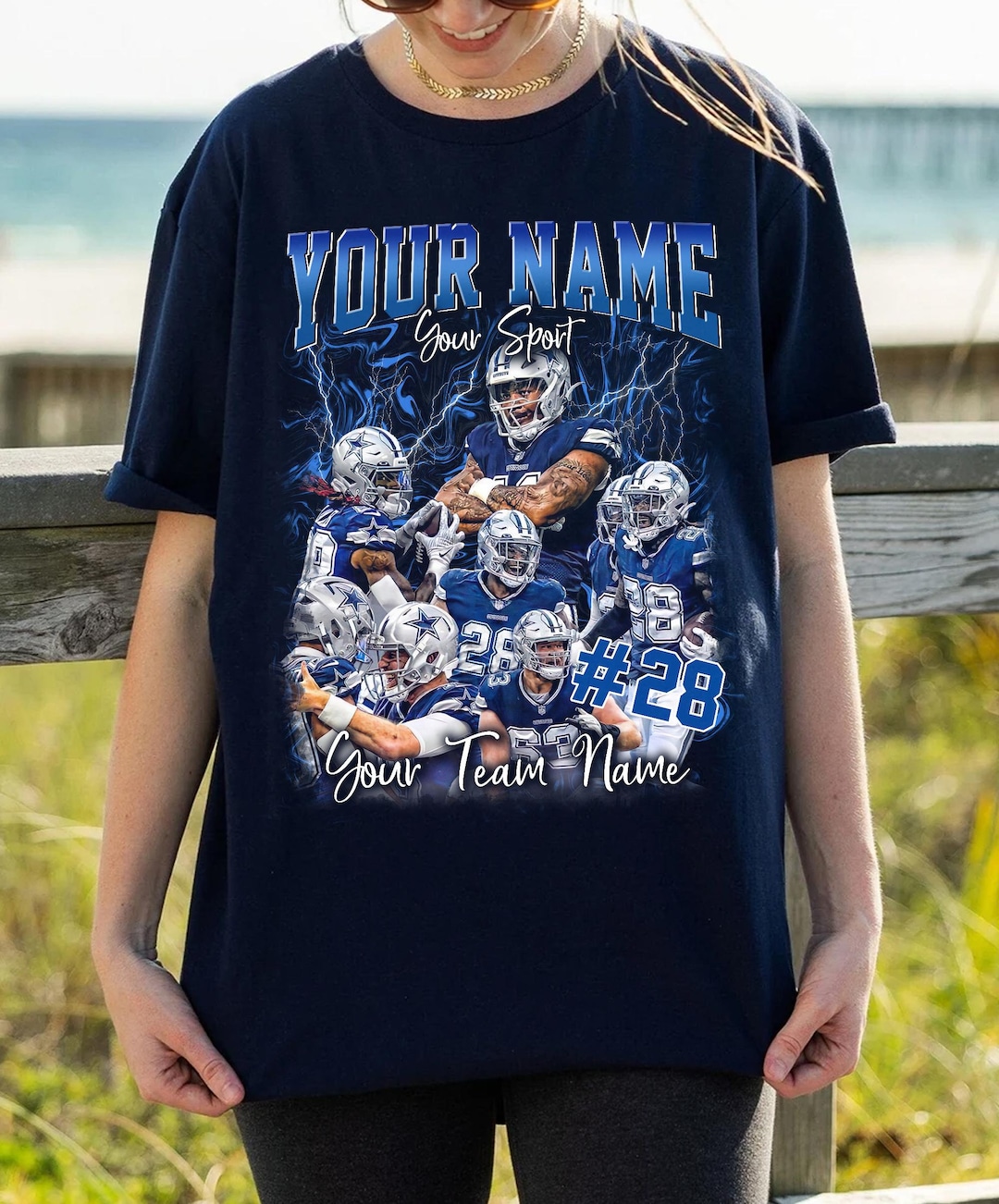 Personalized Football T-shirt, Custom Player Tee, Custom Football Shirt ...