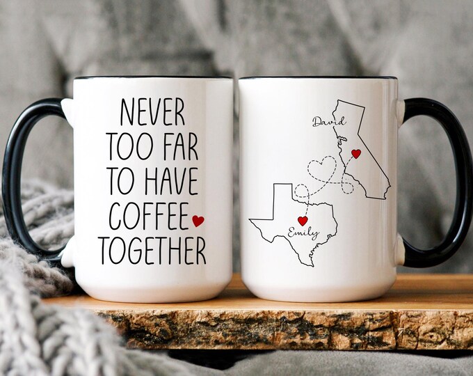 Long Distance Best Friend Coffee Mug, Wish You Lived Closer, Bestie ...