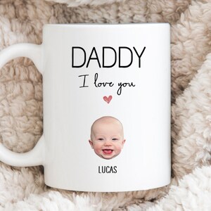 Baby Face Mug First Fathers Day Gift,custom Baby Face Photo Dad Mug ...