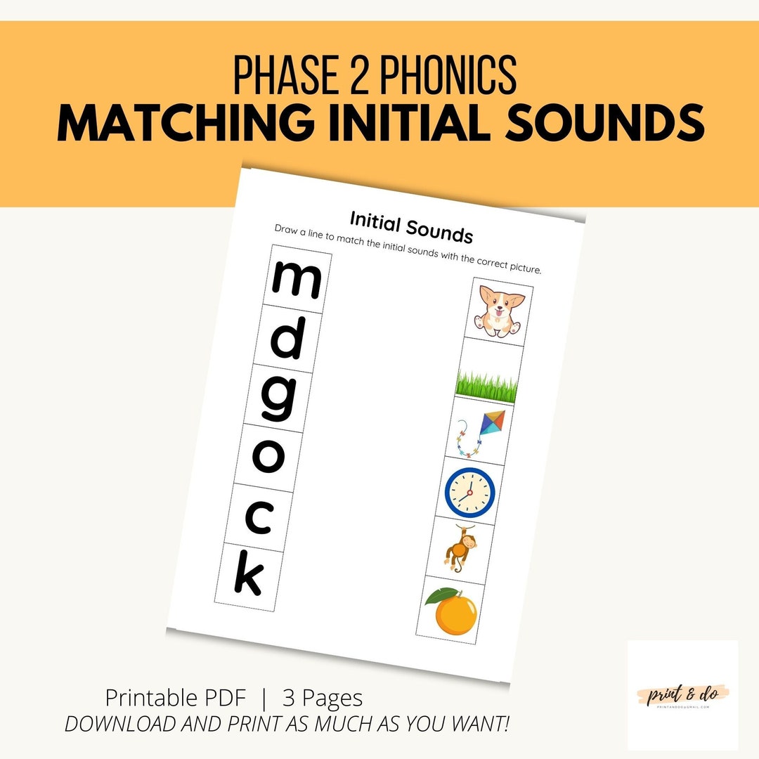 Phonics Activity Sheets, Preschooler Phase 2 Phonics, Letters and ...