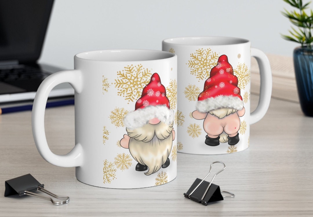 Naughty Christmas Gnome 1 Side Behave Dressed and the Other He is ...