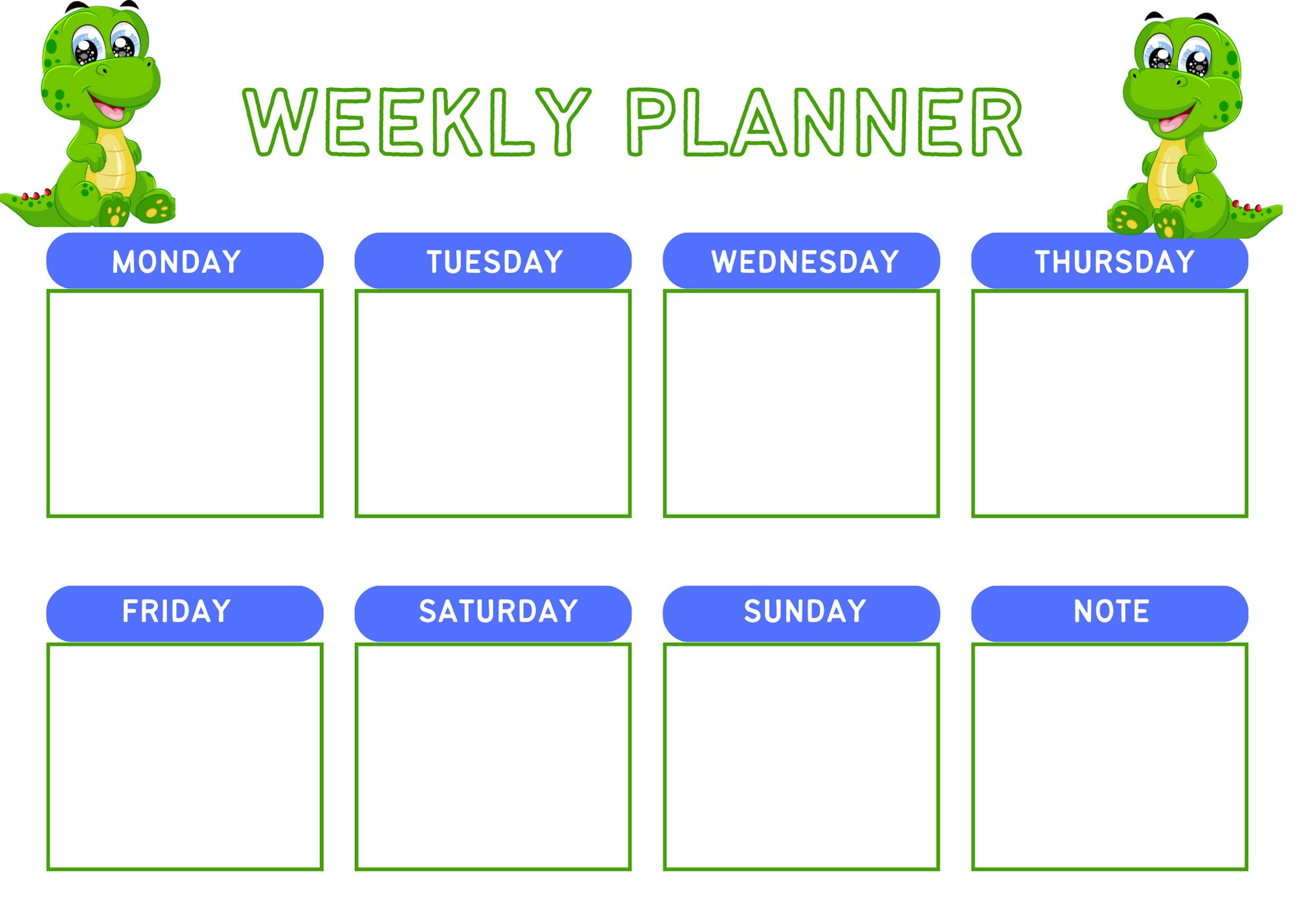 Children Weekly Planner Kids to Do List Minimal Weekly - Etsy