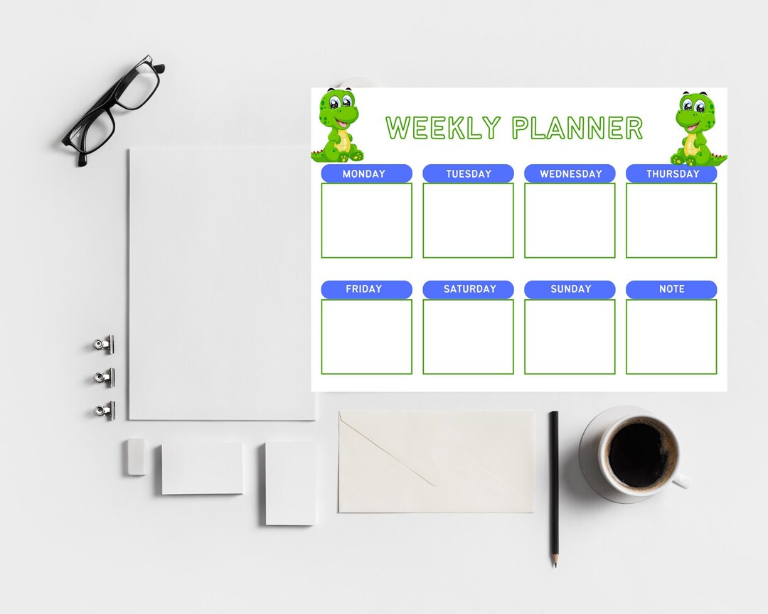 Children Weekly Planner, Kids to Do List, Minimal Weekly Schedule ...