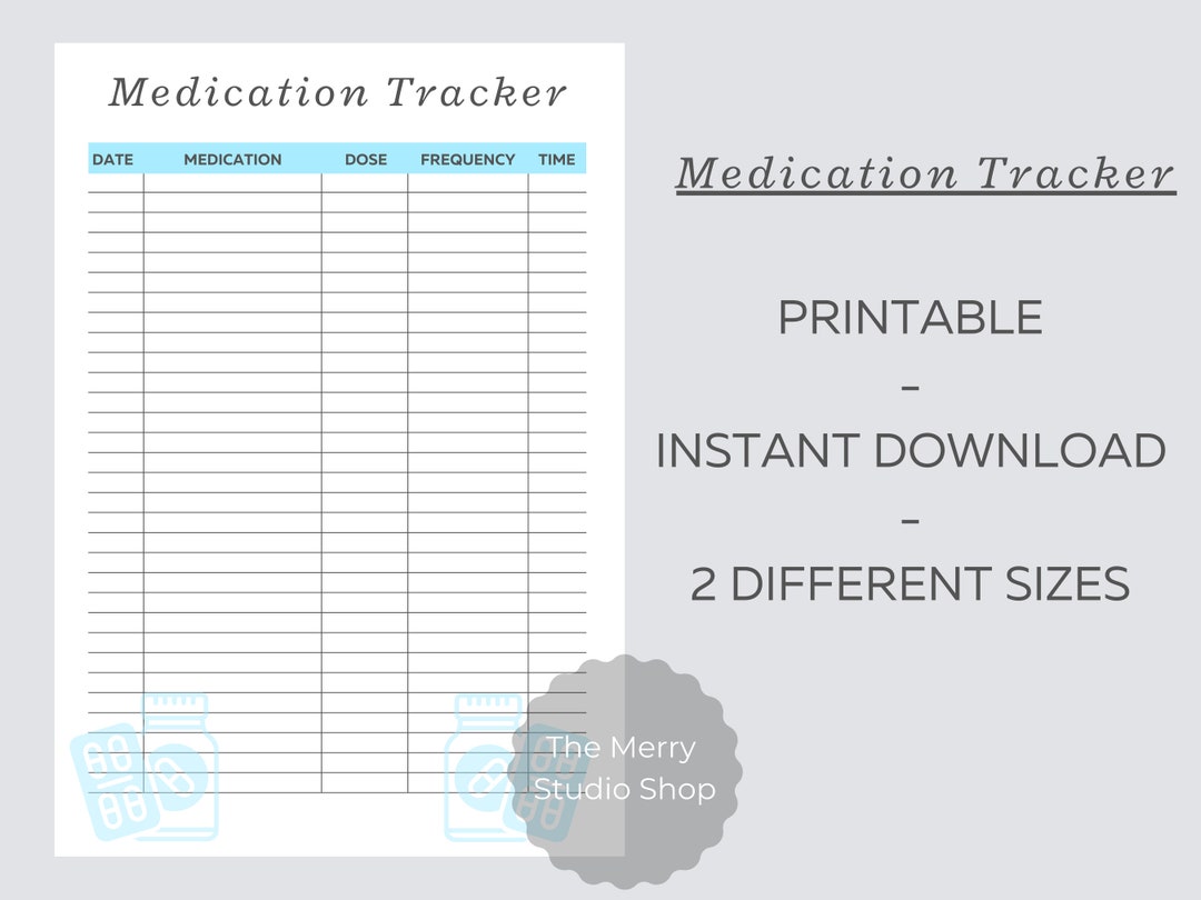 Medication Tracker, Medicine Tracker, Supplement Tracker, Medicine ...