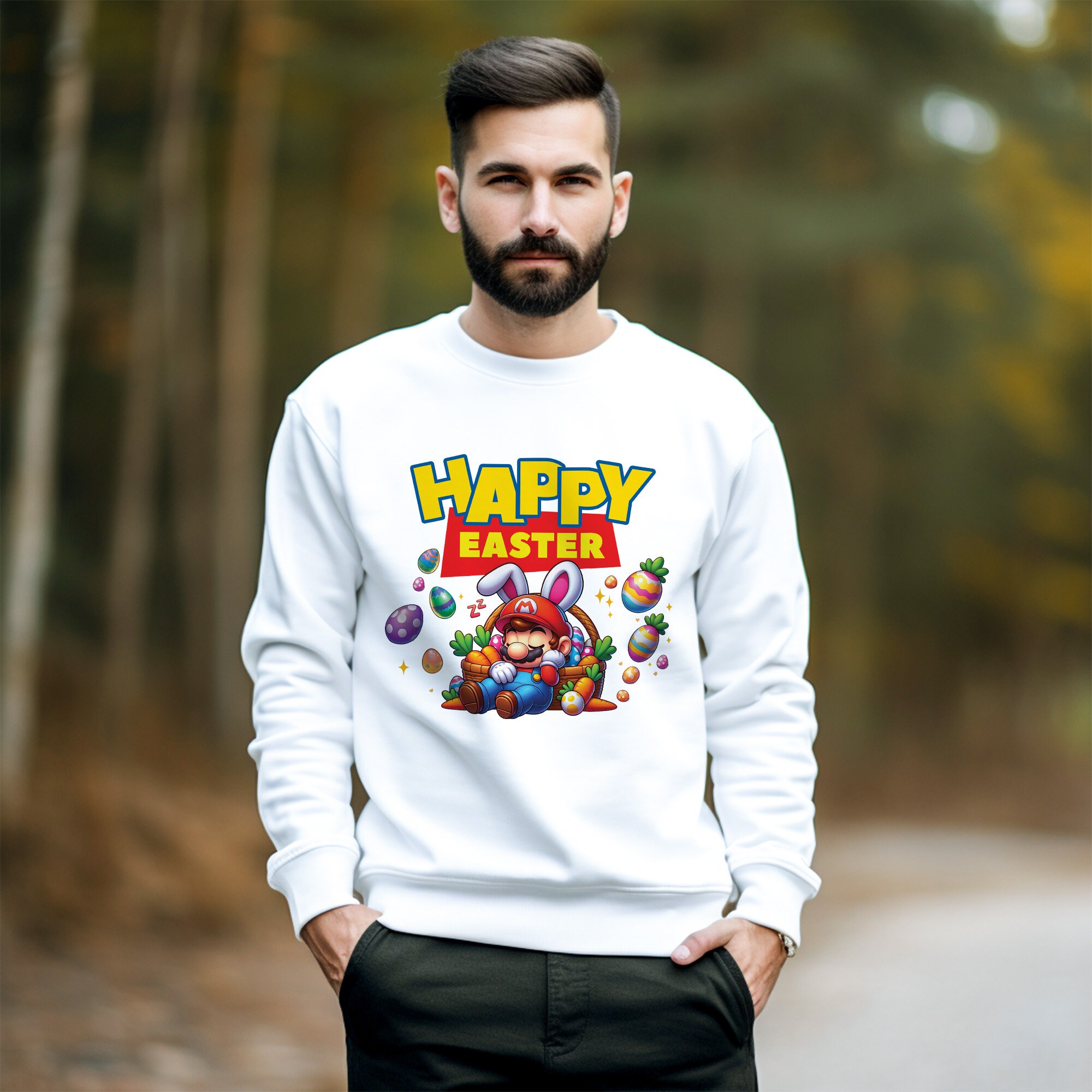 Super Mario Easter Cartoon PNG, Happy Easter Day Png, Funny Easter Png ...