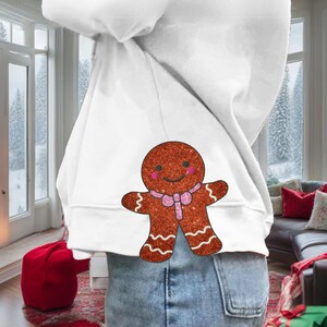 Bundle Gingerbread Embroidery Design, Side Christmas Bow Sweatshirt ...