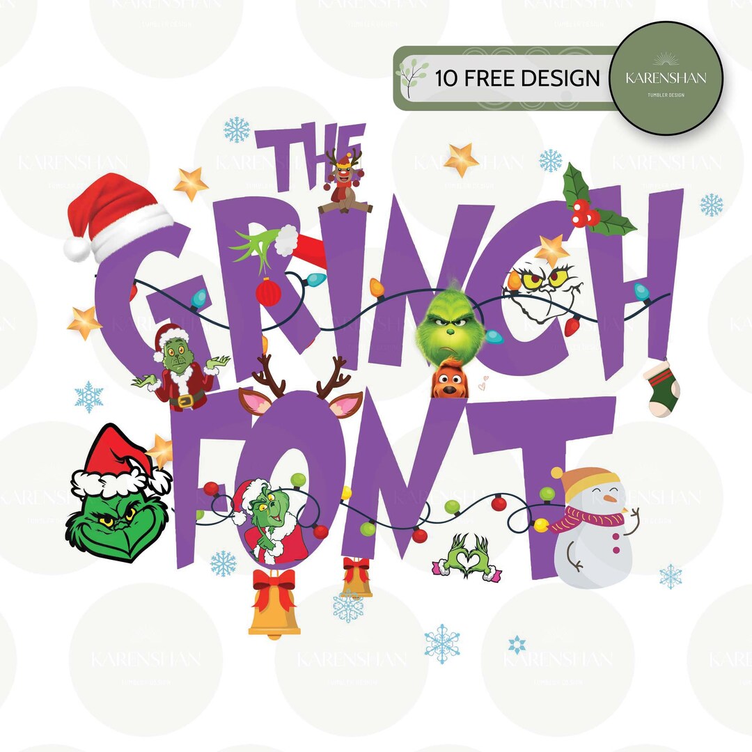 5 Grinch Font PNG PNG Font Alphabet PNG Christmas - Etsy Sweden