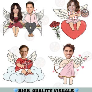 Valentine Photo Canva Template, 6 PNG Couple Photo, Sweetheart Editable ...
