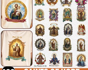 Saints of Hope Png Bundle, 100 PNG Saint Joseph, Virgin Mary Png, Saint ...