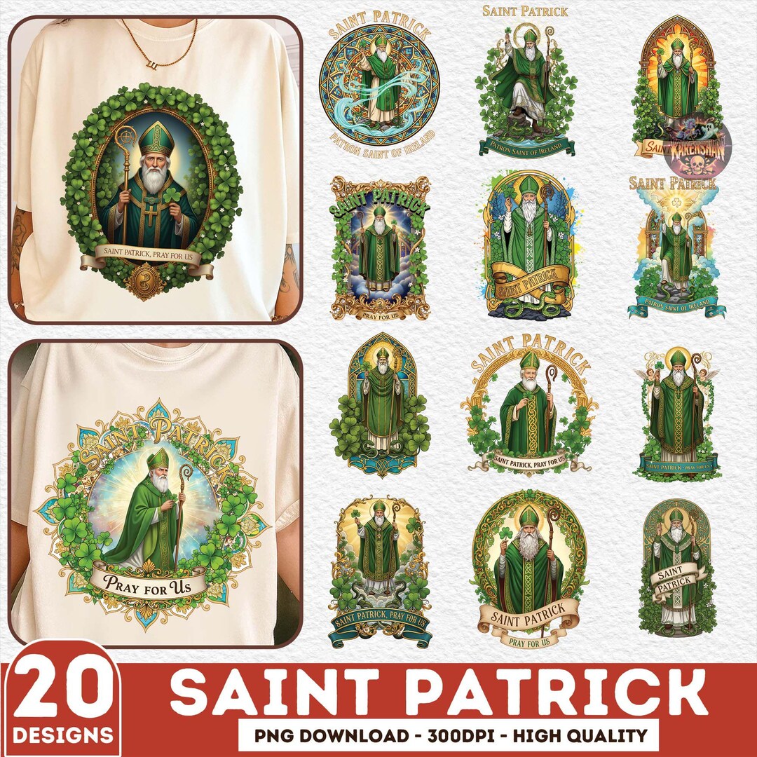 St Patrick Day Png Bundle, 20 PNG Blessed Vibes, Lucky Shamrock Png ...