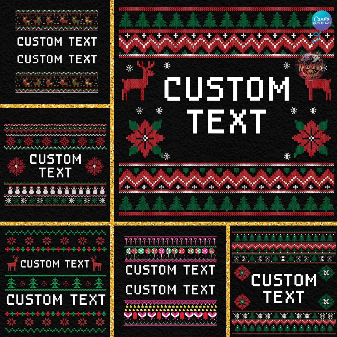 Custom Ugly Png Bundle, 6 PNG Personalized, Custom Name Png, Ugly ...