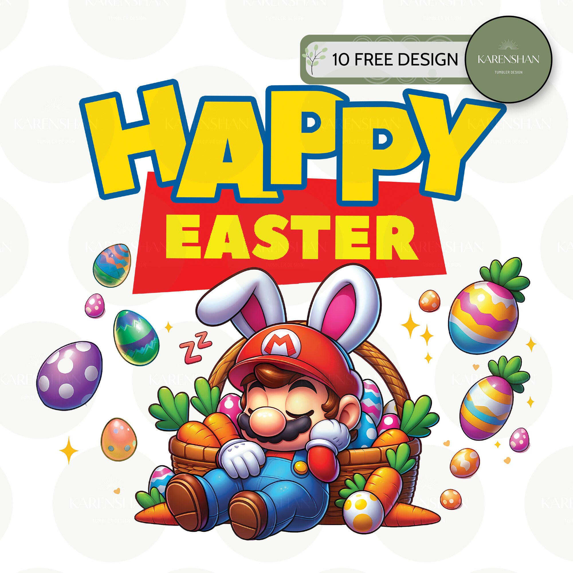Super Mario Easter Cartoon PNG, Happy Easter Day Png, Funny Easter Png ...