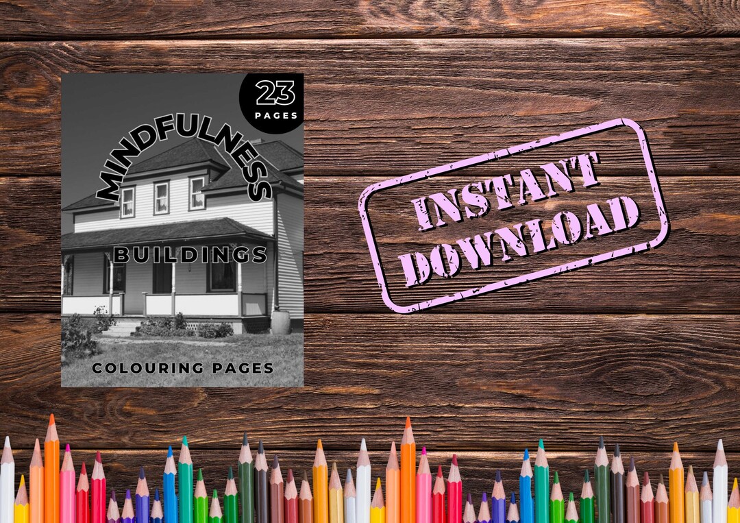 Instant Download - 23 Printable Building Colouring Pages - Etsy