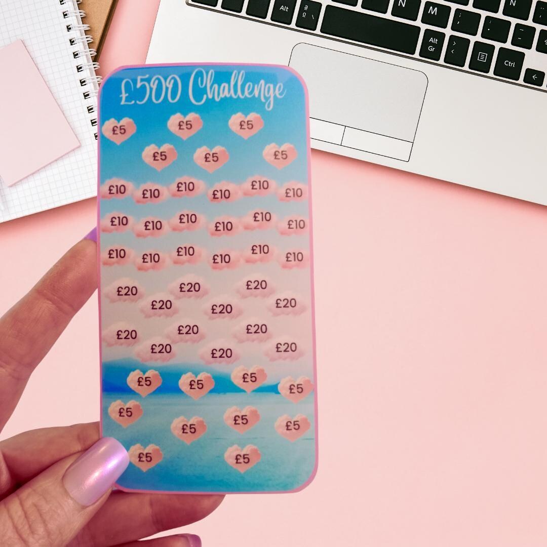 Cash Saving Challenge Cards for Cash Stuffing Binder A6 Size – 500 ...