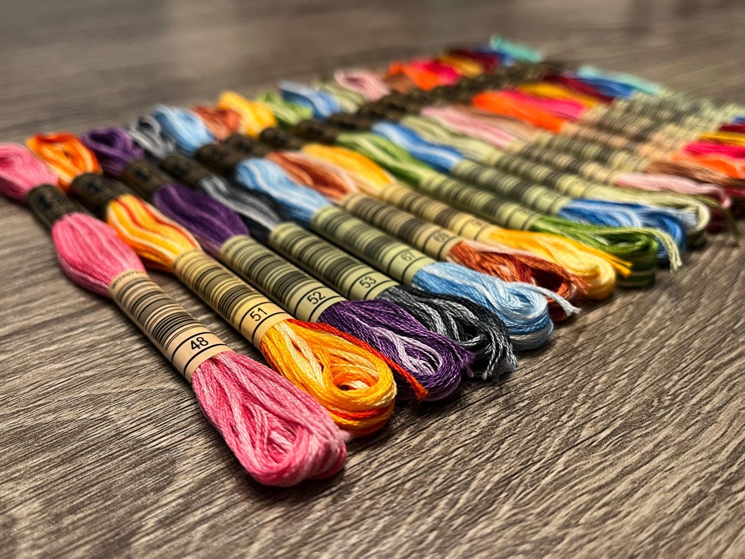 DMC Variegated Embroidery Floss, Pick Your Colors, Six Strand 8 Meters Cotton Cross Stitch ...