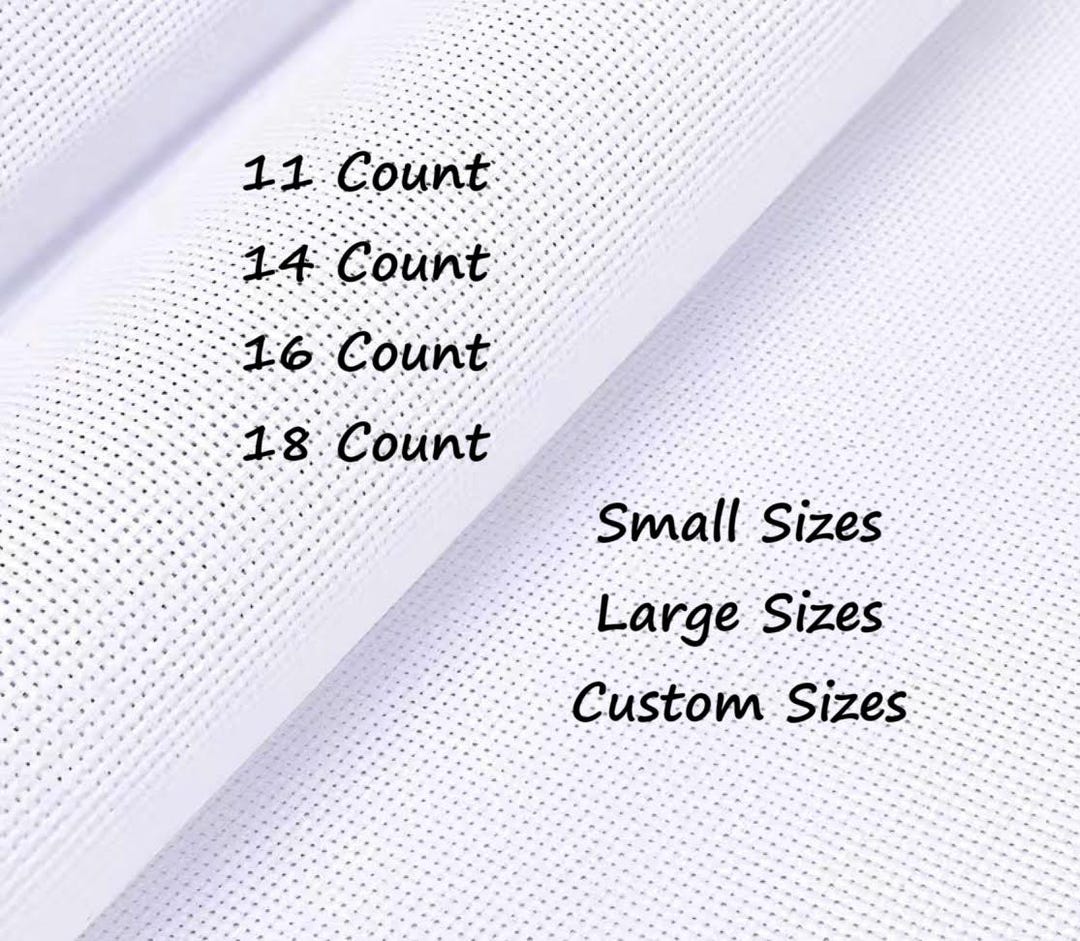 11 14 16 18 Count Aida Fabric White, Cross Stitch, Aida Cloth, White ...