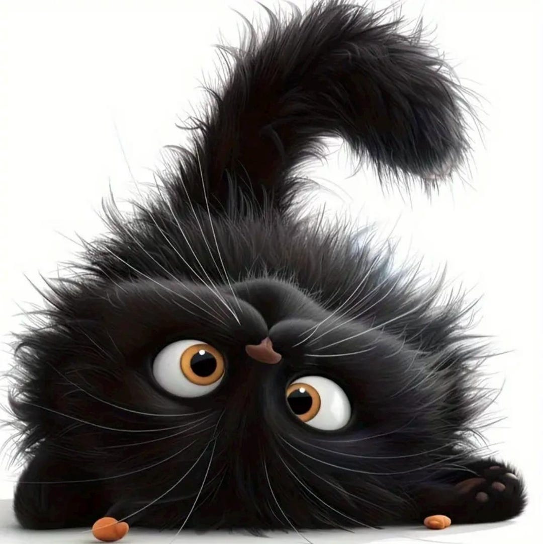 Diamond Painting Kit, Adorable Black Cat, Cute Kitty, Cuddly Kitten ...