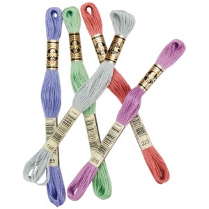 3800 Series DMC Embroidery Floss, Color 3801 Through 3866, Six Strand 8 ...
