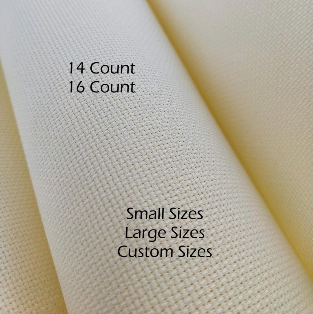 14 16 Count Aida Fabric Cream Color, Cross Stitch, Aida Cloth, White ...