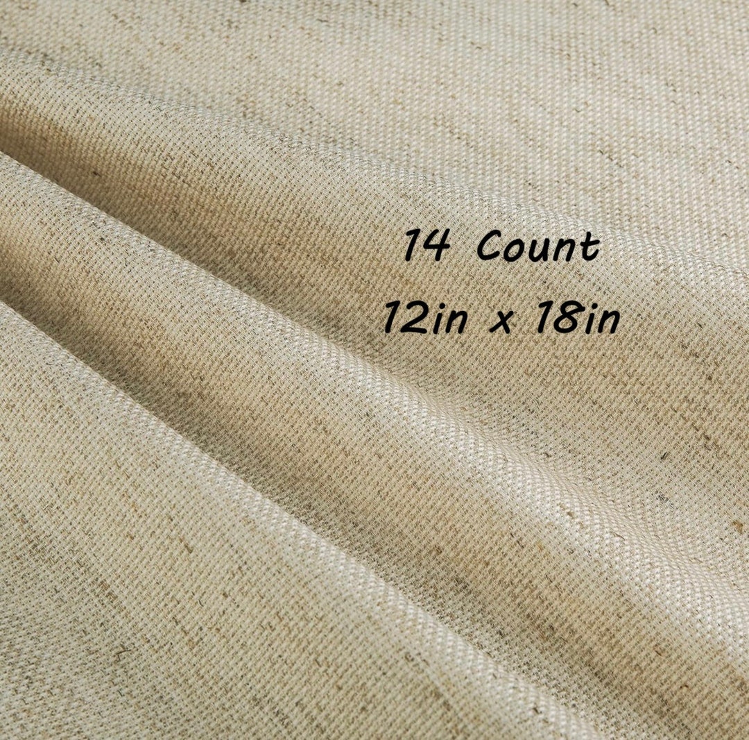 14 Count Aida Fabric Cloth, 12in X 18in, Oatmeal, Speckled, Tan, Khaki ...