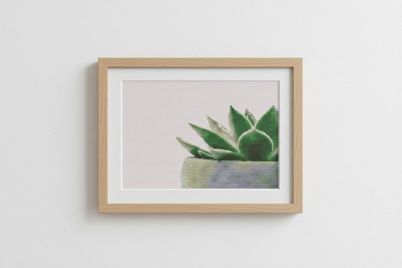 Cross Stitch Pattern, Succulent, House Plant, Cactus, Embroidery ...